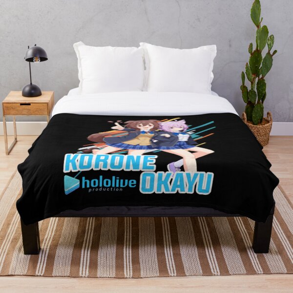 "Hololive - Inugami Korone Nekomata Okayu 2" Throw Blanket by ...