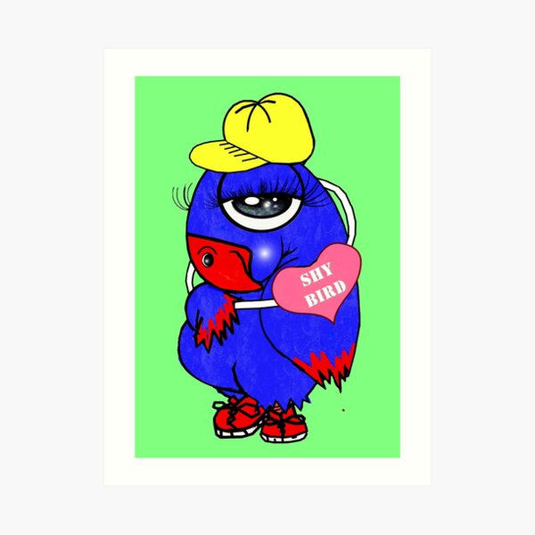 "Shy bird " Art Print by shirleycutecard | Redbubble