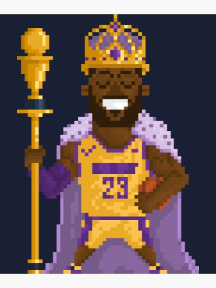 "Pixel Retro King Lebron James NBA 2020" Art Print by ColnataHoerace ...
