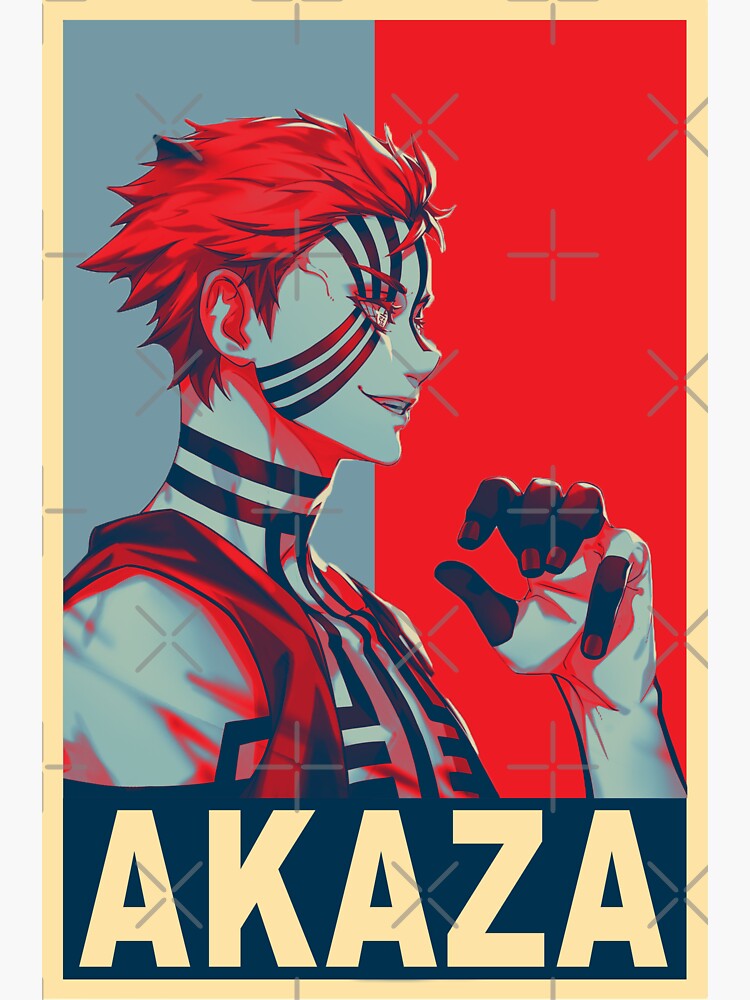 "Akaza - Poster" Sticker for Sale by LahcenBamouh | Redbubble