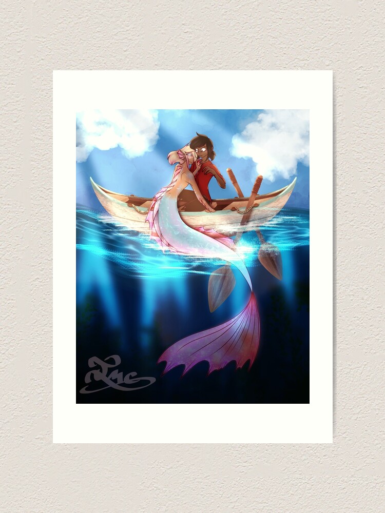 "Radiodust Mermaid AU [Fan Art - Hazbin Hotel]" Art Print by TigerMC ...