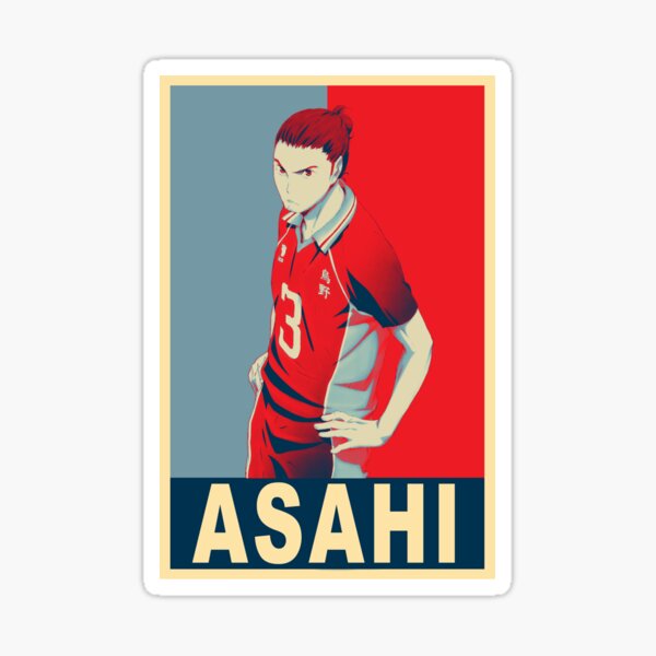 "Asahi Azumane Poster" Sticker for Sale by LahcenBamouh | Redbubble