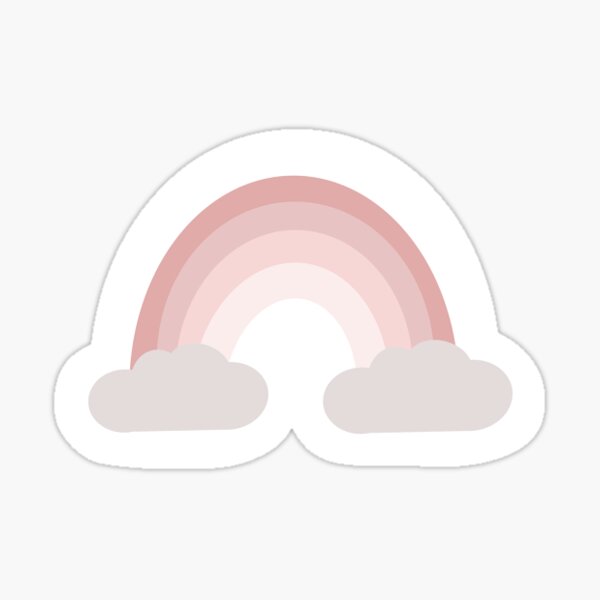 "pink rainbow sticker" Sticker by kimora-designs | Redbubble