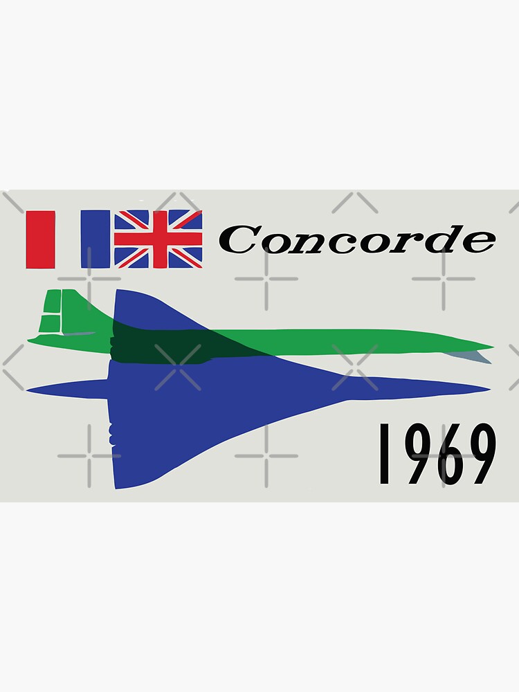 "Concorde First Flight 1969" Sticker for Sale by Speedbirddesign ...