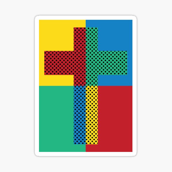 "Pop art Cross" Sticker for Sale by boba1985 | Redbubble