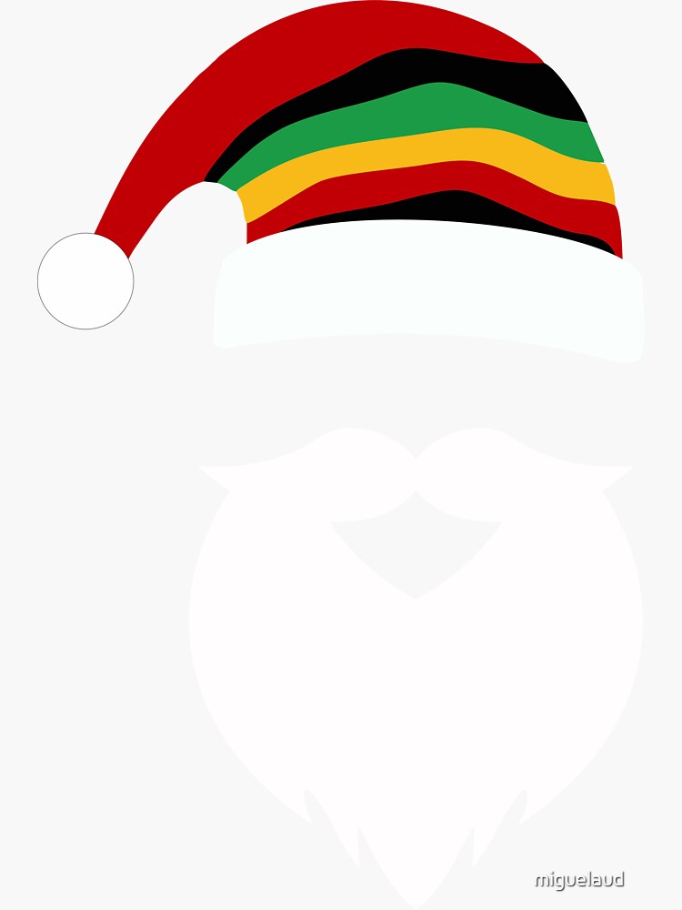 "Rasta Claus Funny Meme Based Christmas and Holiday Design" Sticker for ...