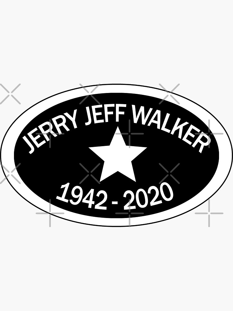 "Jerry Jeff Walker" Sticker for Sale by yasmh | Redbubble