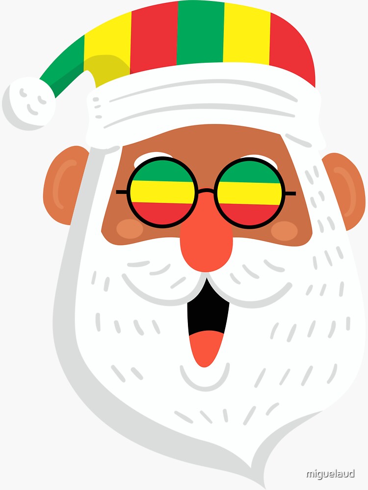 "Rasta Claus Funny Meme Based Christmas and Holiday Design" Sticker by ...