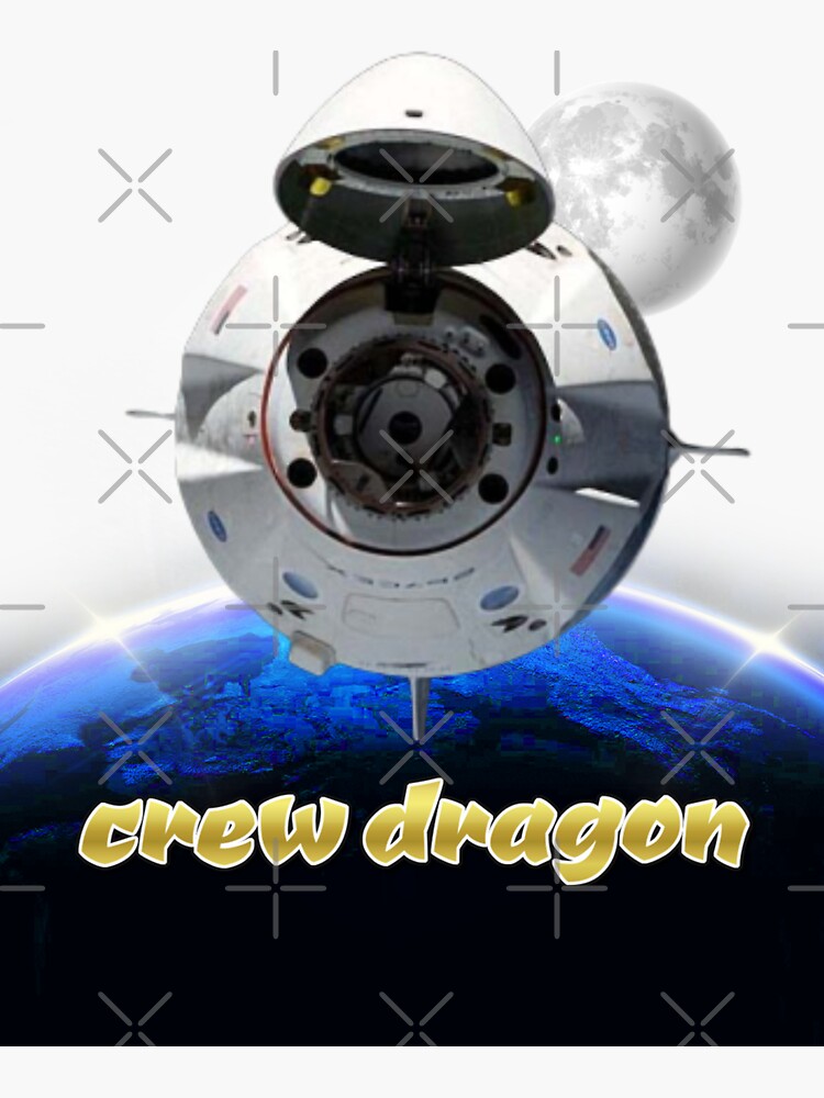 "crew dragon" Sticker by nick9nick | Redbubble
