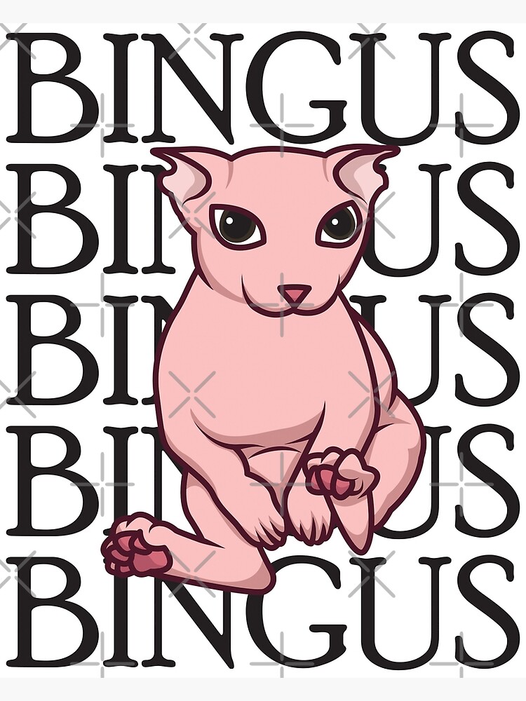"Bingus Text Array White" Poster for Sale by Rzera- | Redbubble