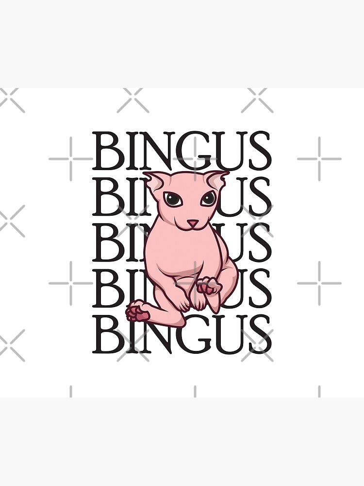 "Bingus Text Array White" Throw Blanket for Sale by Rzera- | Redbubble
