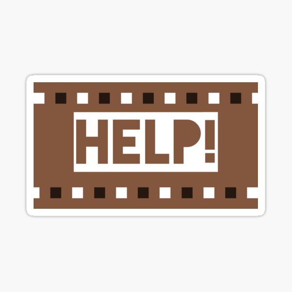 "Help!" Sticker for Sale by QuotesDogma | Redbubble