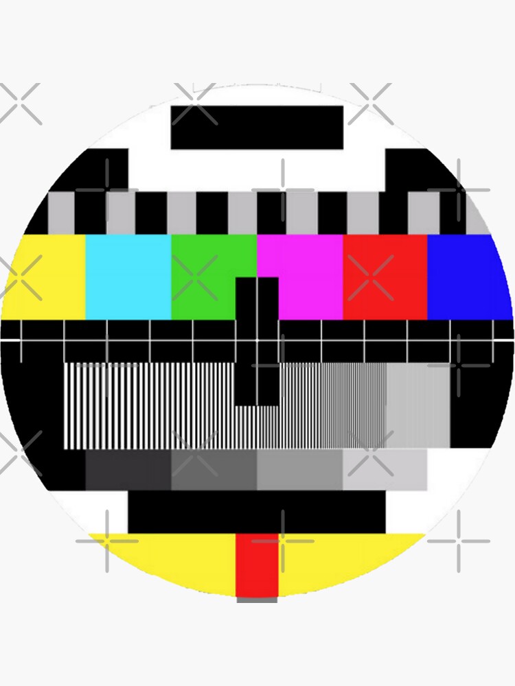 "SMPTE Standard Definition Television Color Bars Slim Fit " Sticker by ...