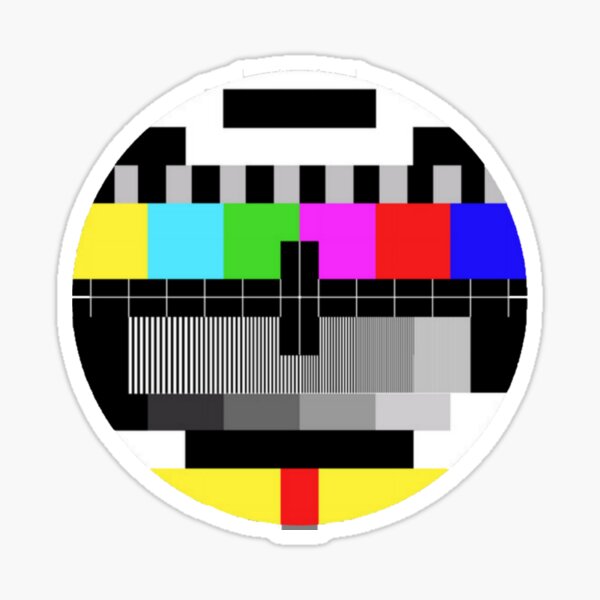 "SMPTE Standard Definition Television Color Bars Slim Fit " Sticker by ...