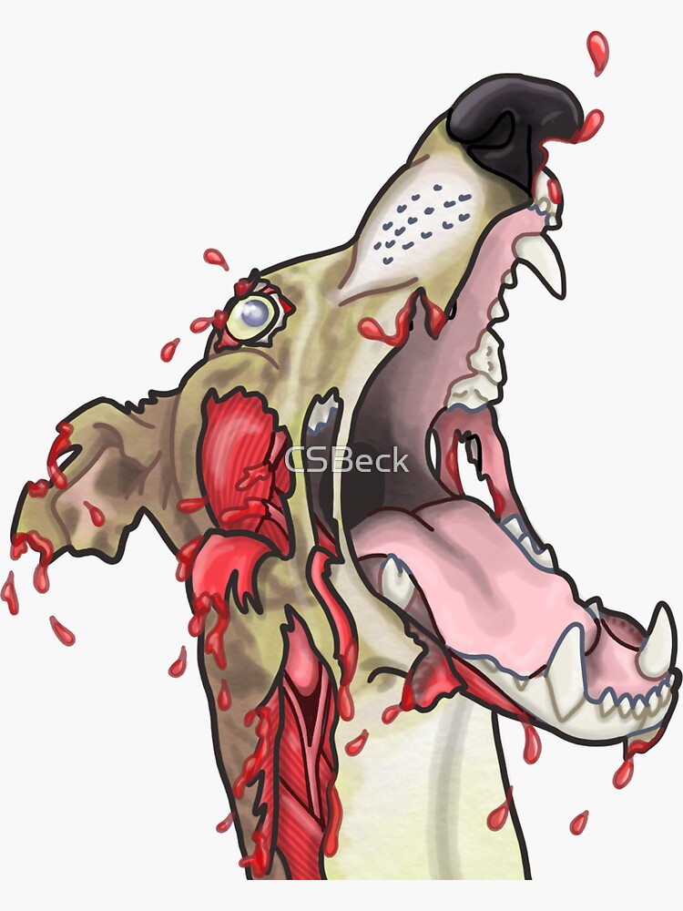 "Zombie Greyhound" Sticker for Sale by CSBeck | Redbubble
