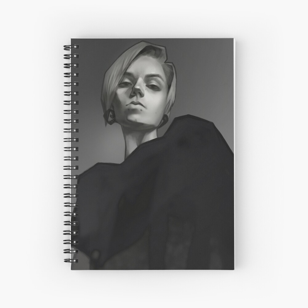 "Drawing cartoon girl top down view. Realistic drawing" Spiral Notebook ...