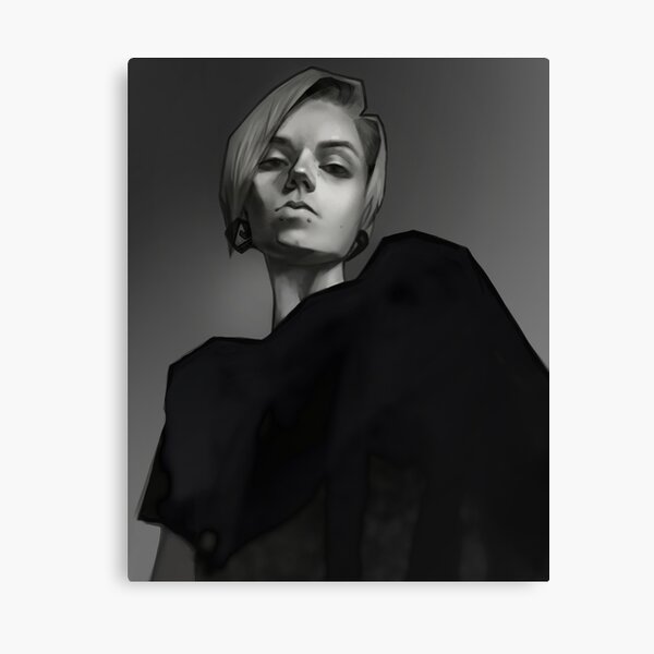 "Drawing cartoon girl top down view. Realistic drawing" Canvas Print by ...