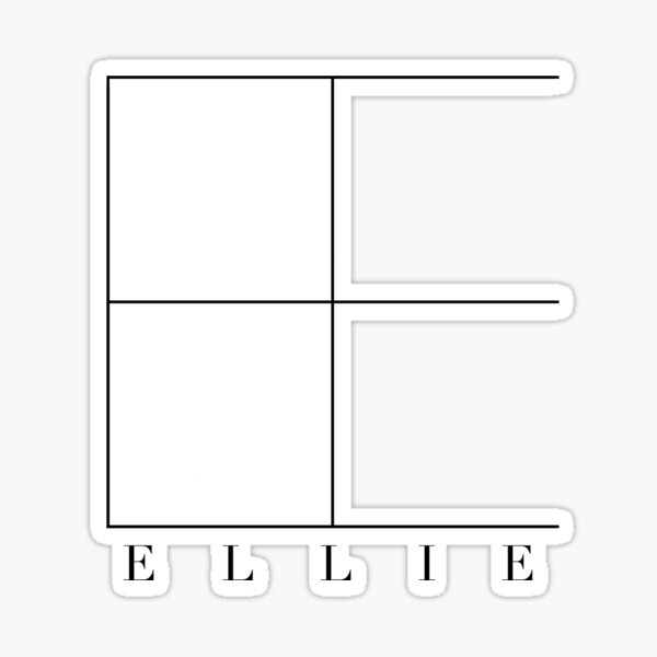 "Ellie Name Logo " Sticker for Sale by LittleLuxShop | Redbubble