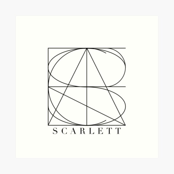 "Scarlett Name Logo " Art Print by LittleLuxShop | Redbubble