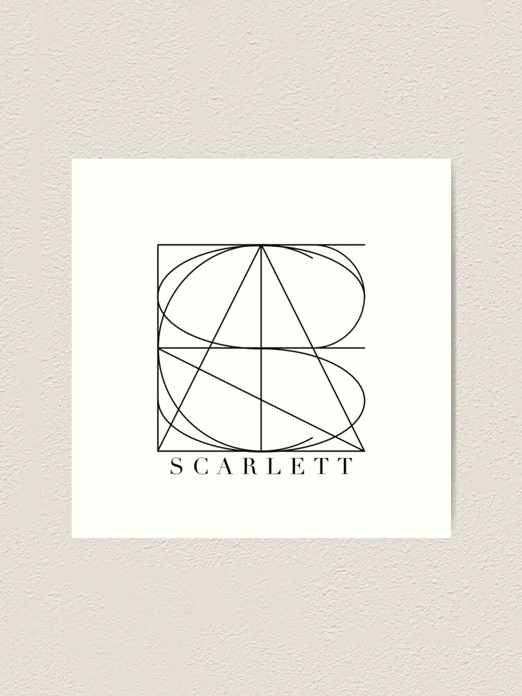 "Scarlett Name Logo " Art Print by LittleLuxShop | Redbubble