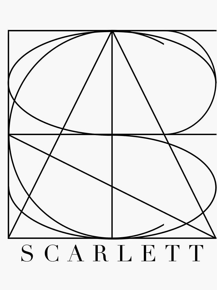 "Scarlett Name Logo " Sticker for Sale by LittleLuxShop | Redbubble