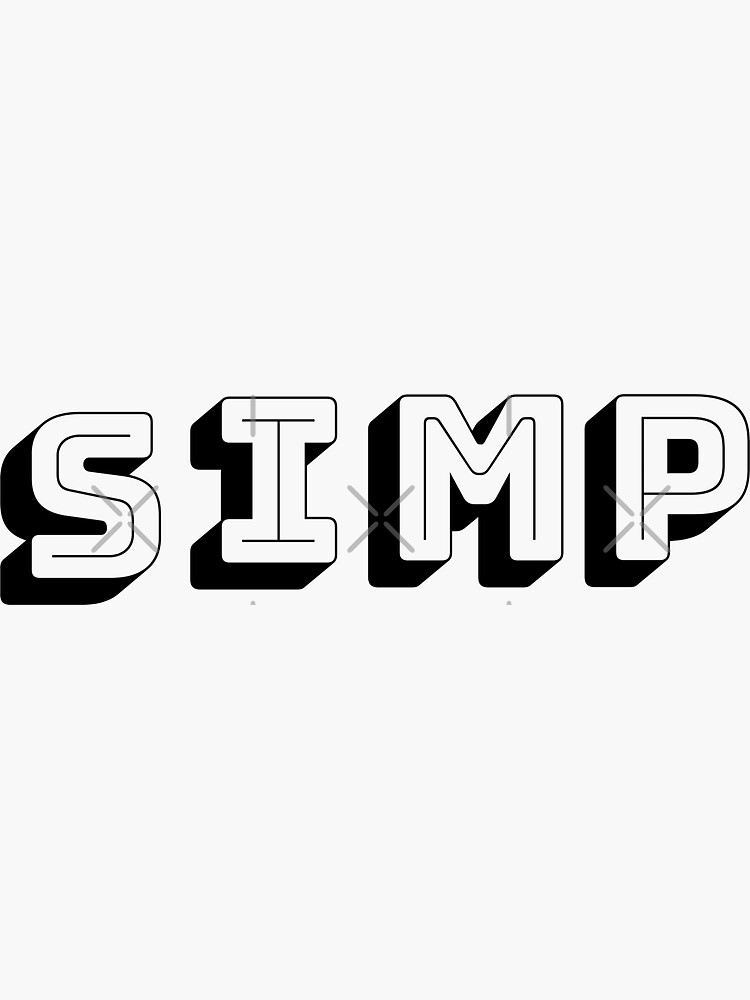 "Simp" Sticker for Sale by Ccchung2215 | Redbubble