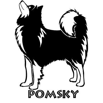 "Pomsky (Plain)" Sticker for Sale by International Pomsky Association ...