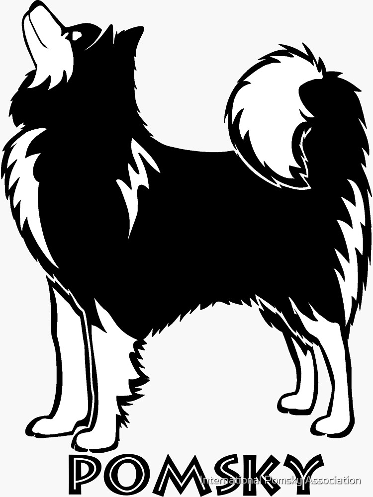 "Pomsky (Plain)" Sticker for Sale by International Pomsky Association ...