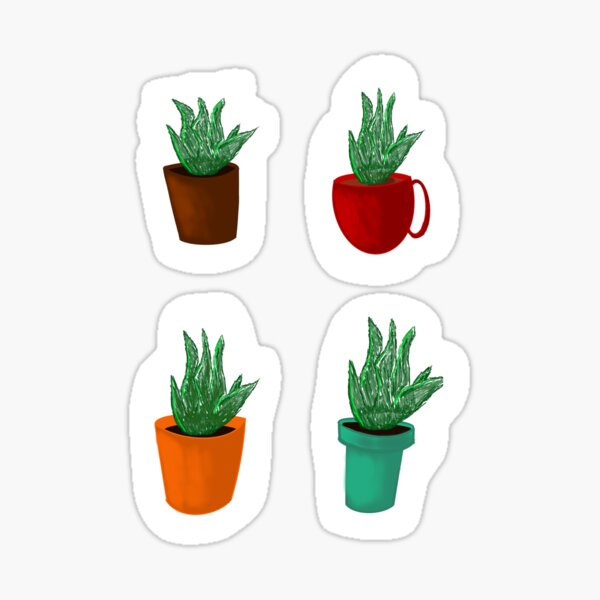 "Aloe Vera Sticker Pack" Sticker for Sale by Nikarts | Redbubble