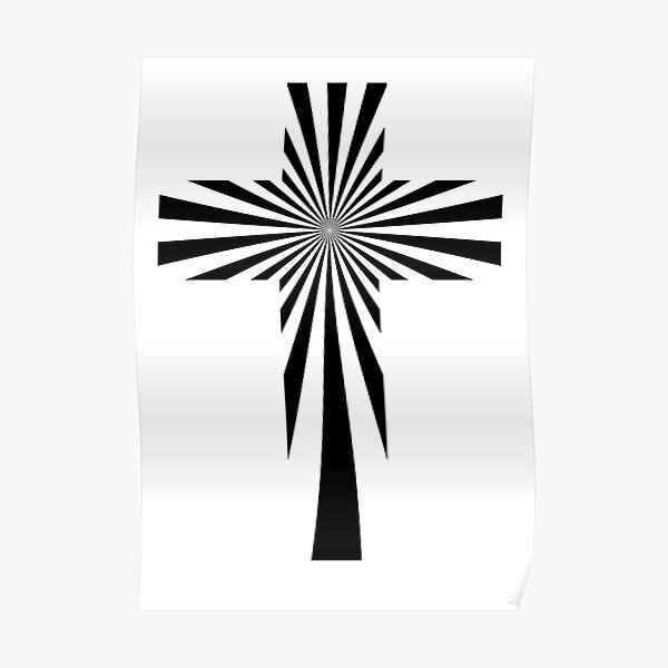"Pop art Cross White Black" Poster for Sale by boba1985 | Redbubble