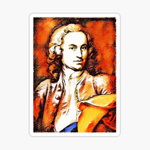 "Portrait of the Young Johann Sebastian Bach " Sticker for Sale by ...