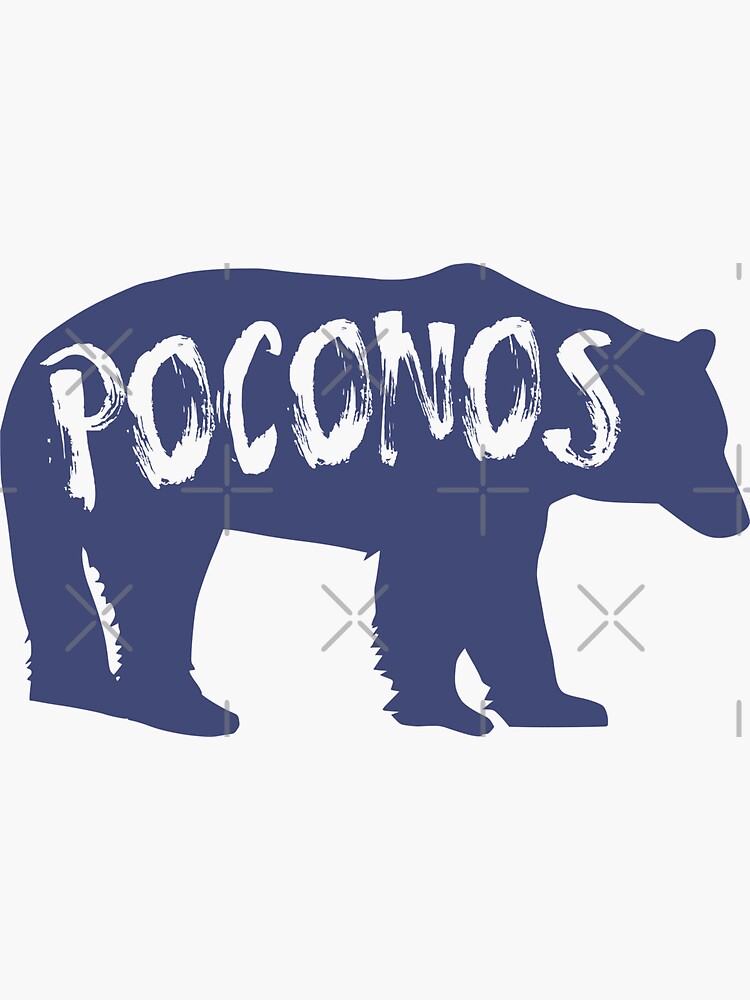 "Poconos Bear" Sticker by esskay | Redbubble