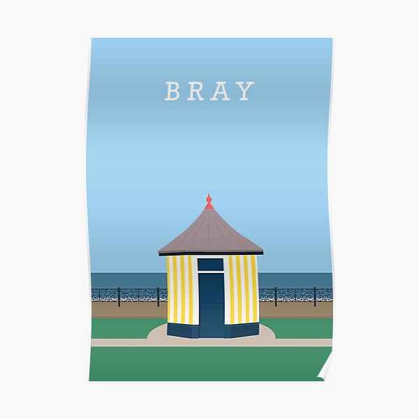 "Bray Iconic Seafront Kiosks (Ireland)" Poster by Bengio | Redbubble