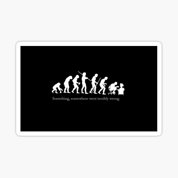 "2020's evolution..." Sticker for Sale by HutsDesigns | Redbubble