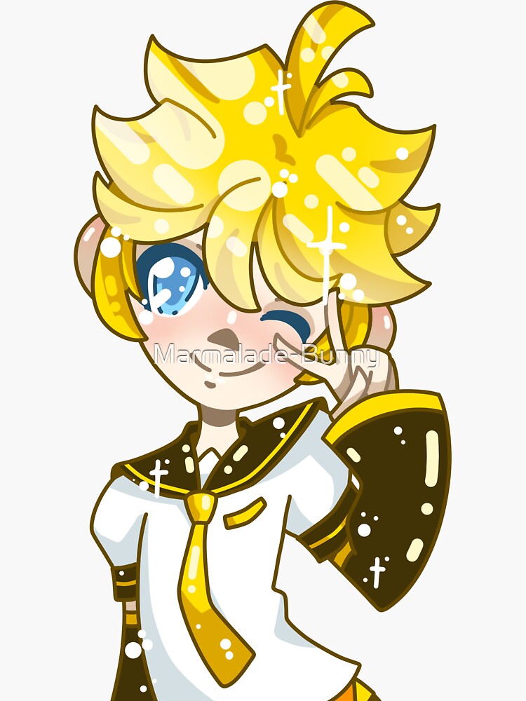 "Len Kagamine Sticker" Sticker for Sale by Marmalade-Bunny | Redbubble