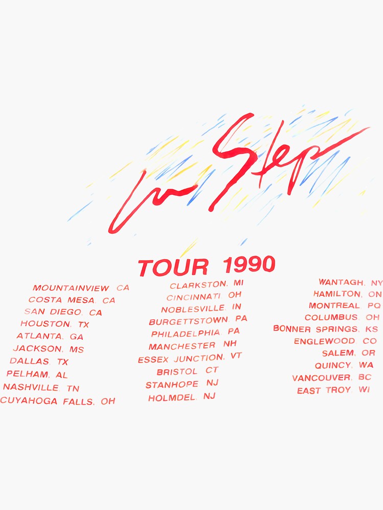 "1990 SRV Stevie Ray Vaughan In Step Final Tour" Sticker for Sale by ...