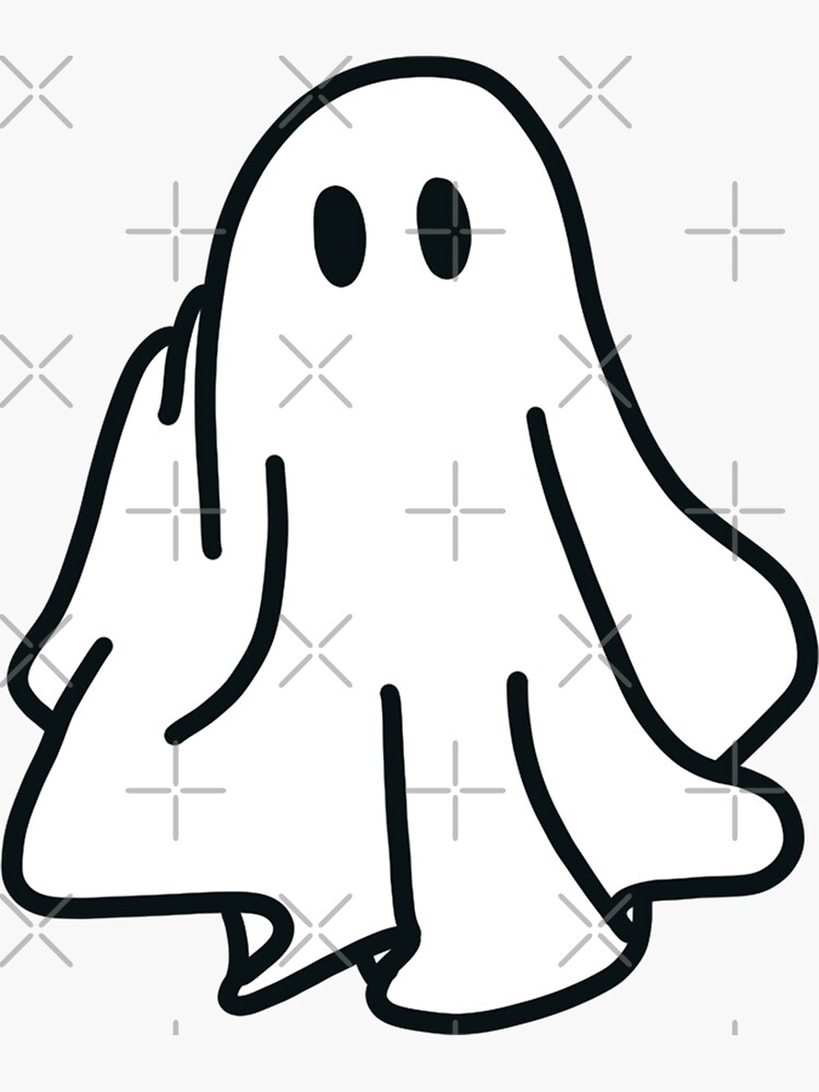 "Tiny Ghost" Sticker for Sale by KatherineWinner | Redbubble