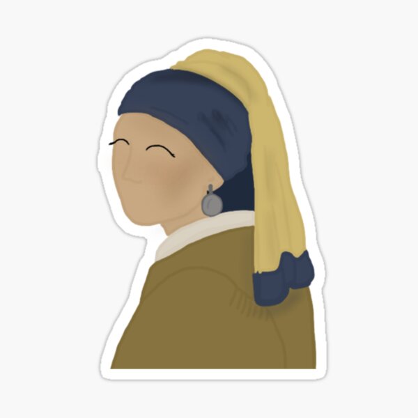"Girl with the Pearl Earring " Sticker for Sale by raychelerin | Redbubble