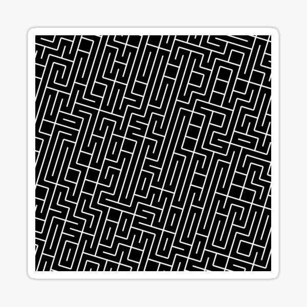 "A-mazing Labyrinth Pattern! | Inverted" Sticker by cartoonfeet | Redbubble