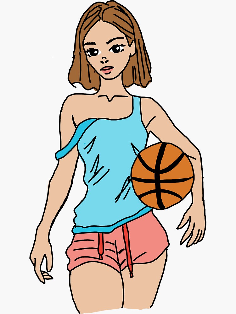 "basketball girl " Sticker for Sale by iamnotalizard | Redbubble