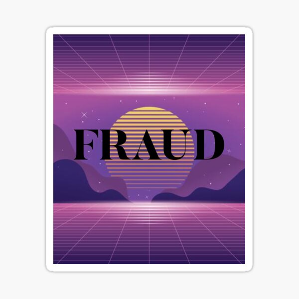 "Retro Fraud" Sticker for Sale by SciathDe | Redbubble