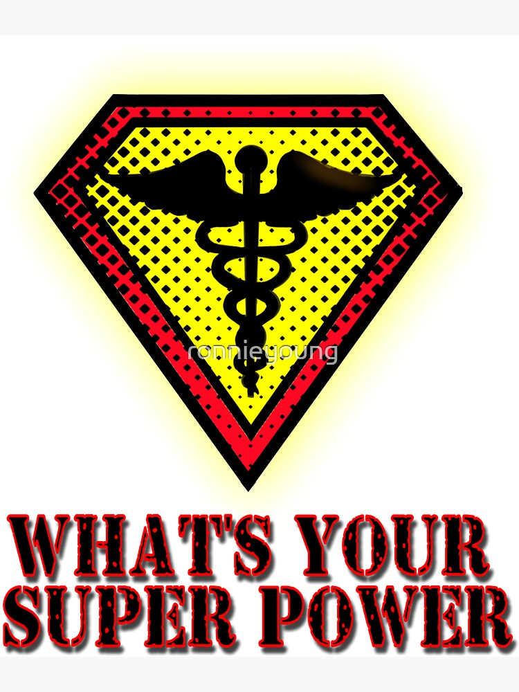 Imán «Cuál es su superpoder, símbolo con el símbolo médico del caduceo ...