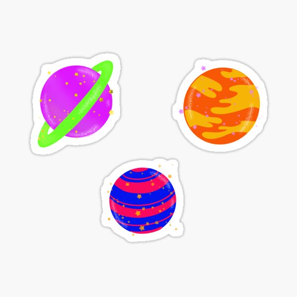 "planets sticker pack" Sticker by abigailscherer | Redbubble