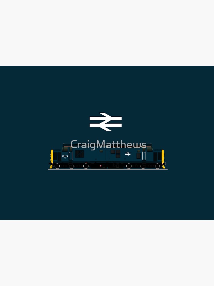 "BR BLUE CLASS 37 LOCOMOTIVE" Sticker for Sale by CraigMatthews | Redbubble