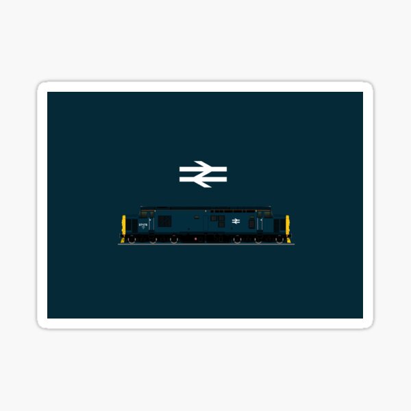 "BR BLUE CLASS 37 LOCOMOTIVE" Sticker for Sale by CraigMatthews | Redbubble