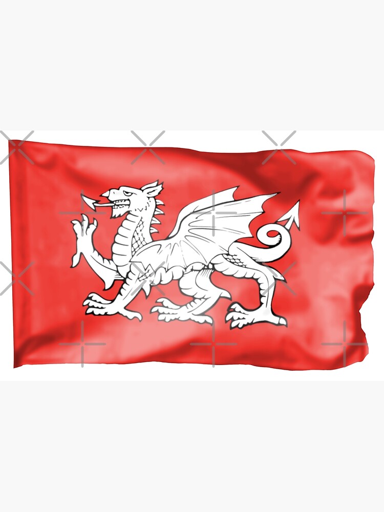 "White Dragon of England Flag" Poster for Sale by sirglennbo | Redbubble