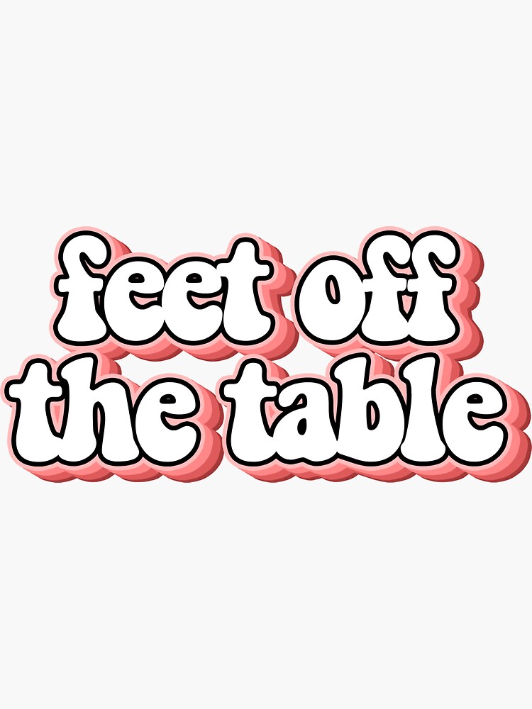 "Feet Of The Table" Sticker by Oceanarium | Redbubble