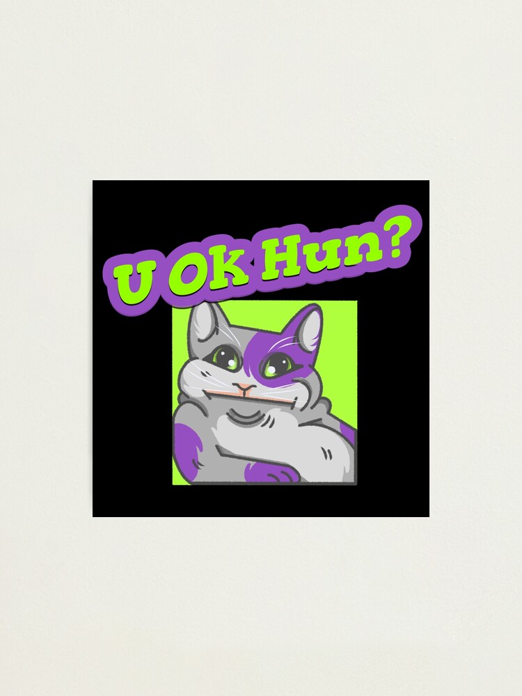 Impression photo « U OK HUN? Visage de chat mignon Kawaii Twitch Meme ...