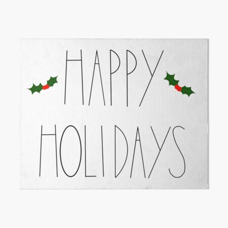 "Rae Dunn Inspired Happy Holidays Sign " Art Board Print for Sale by ...
