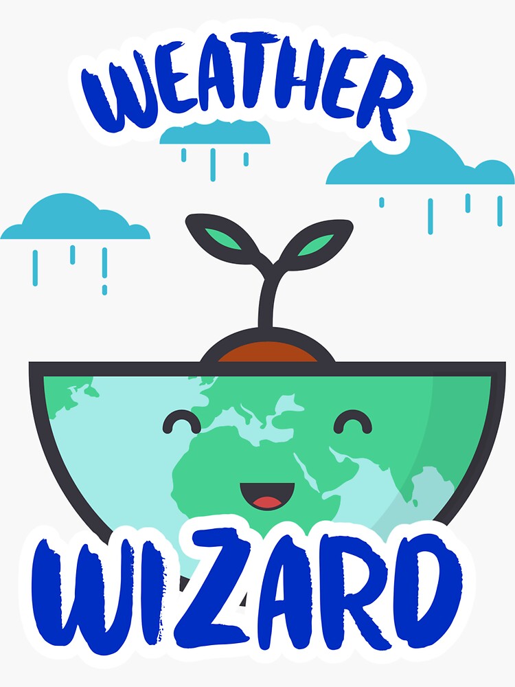 ""Weather Wizard" funny, simple design." Sticker for Sale by MihaiER ...